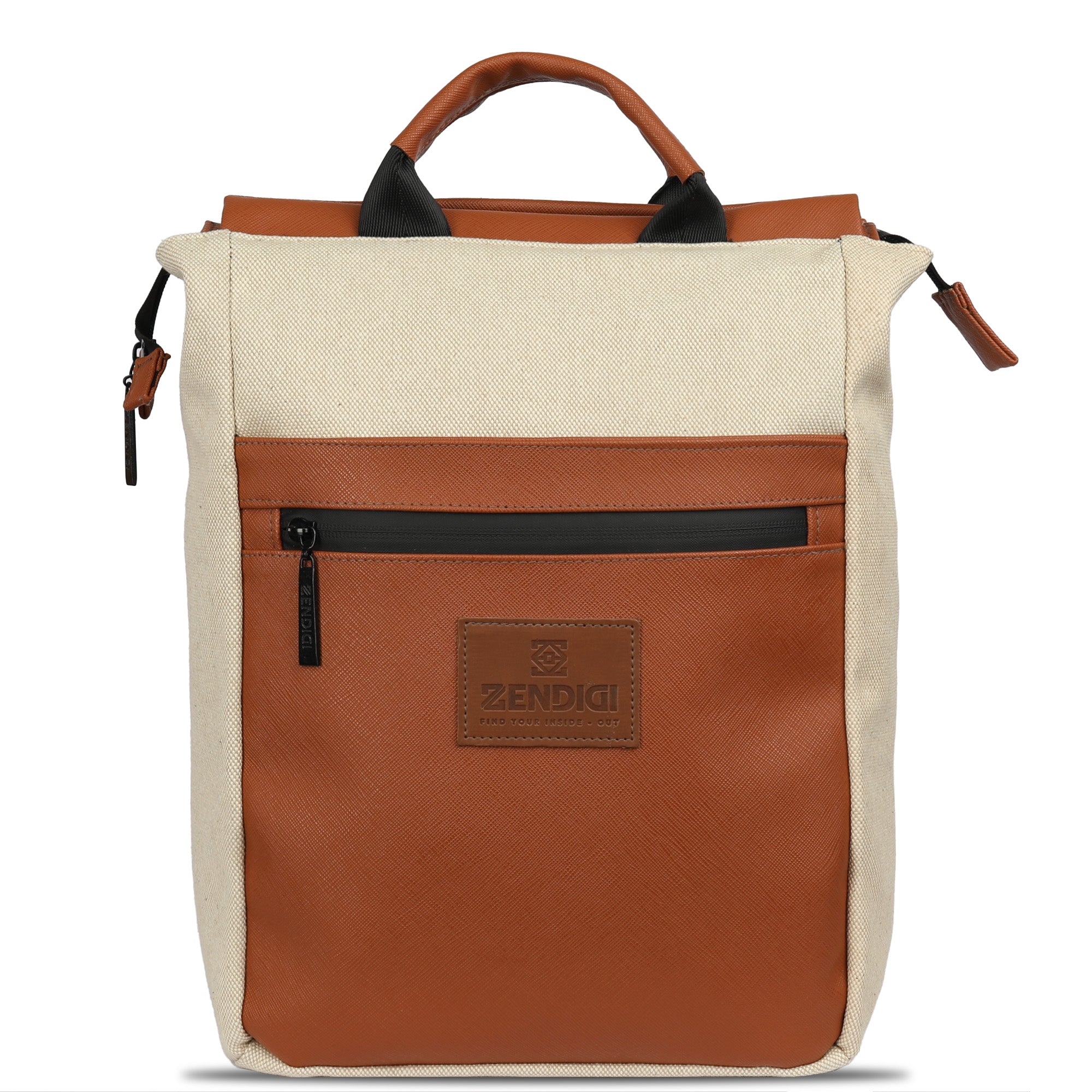 Beige & Brown Mini Milano | תיק גב למחשב נייד ~ מיני מילאנו חום ובז ...